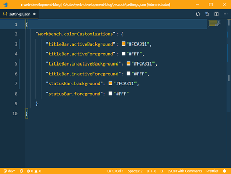 VS Code: Adding colour customisation to a project | Web Development Blog